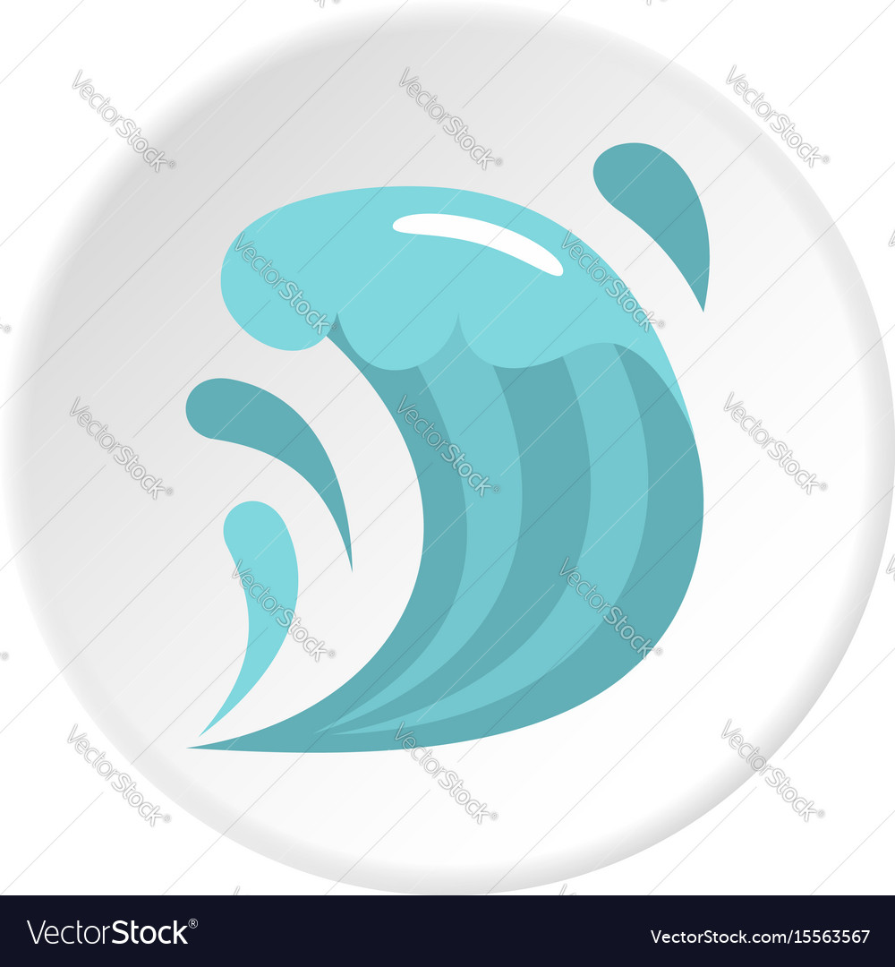 Wave icon circle Royalty Free Vector Image - VectorStock