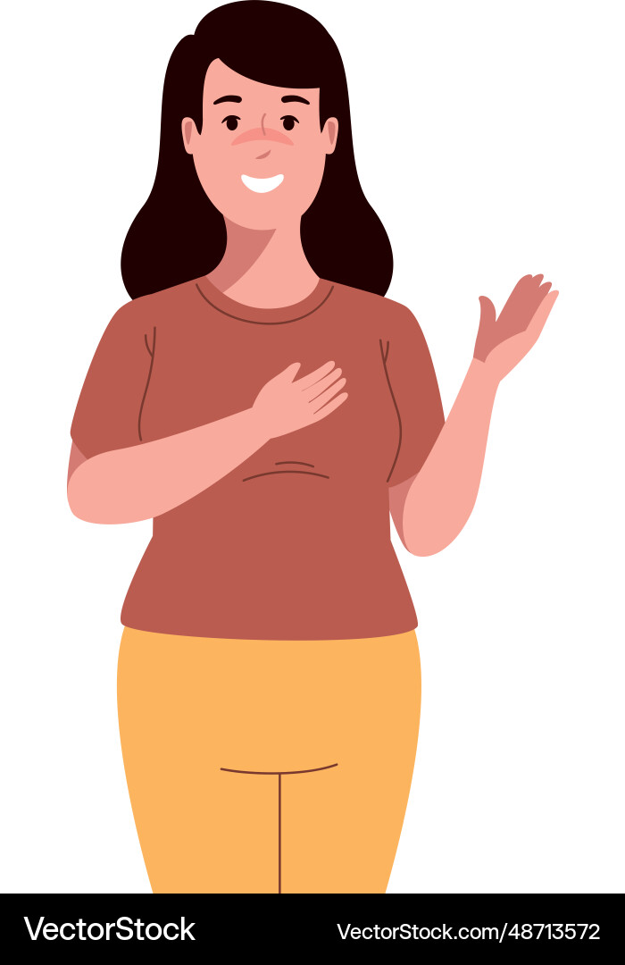 Activist woman standing Royalty Free Vector Image