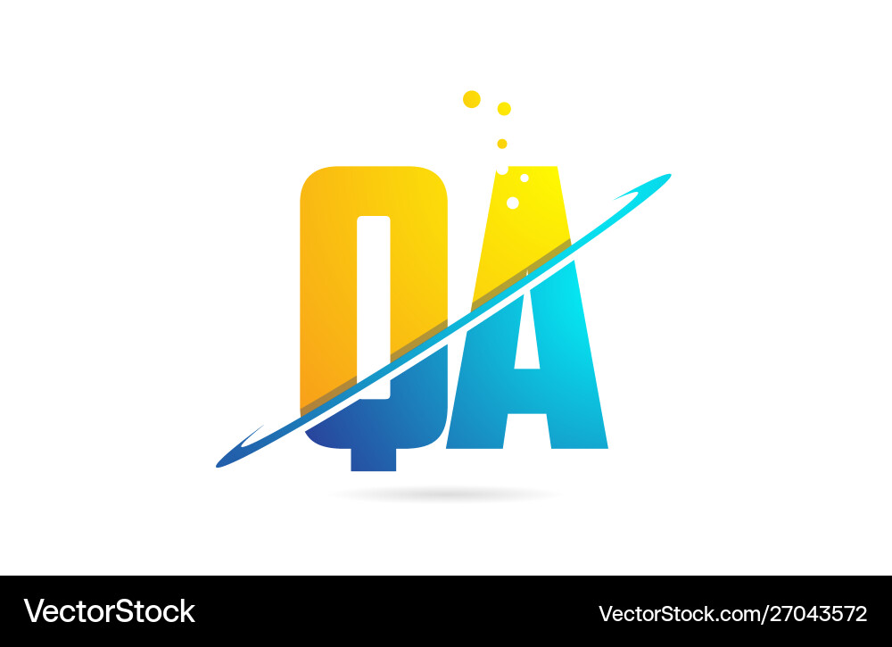 Alphabet letter qa q a combination for logo Vector Image