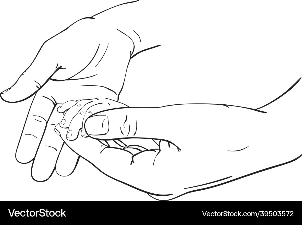 Baby hand Royalty Free Vector Image - VectorStock