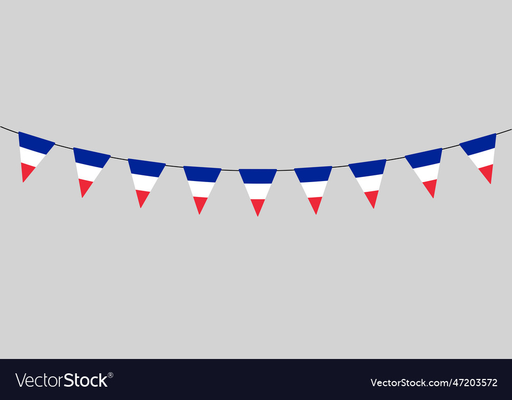 Bunting garland string of triangular flags Vector Image