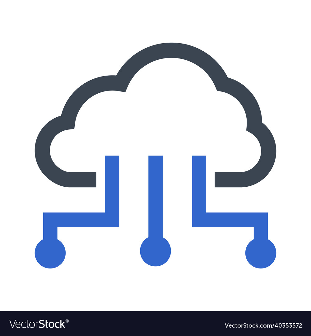 Cloud network icon Royalty Free Vector Image - VectorStock