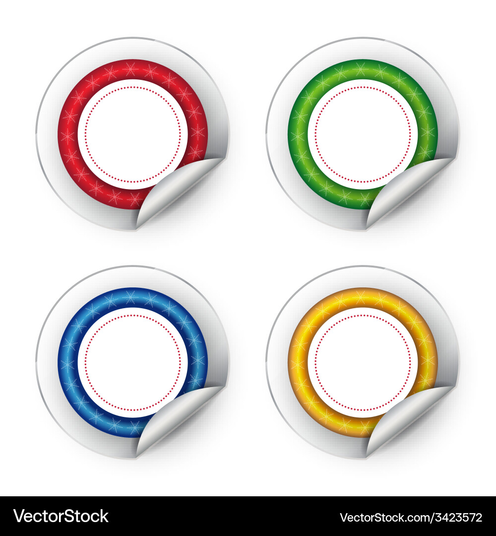 Colorful stickers on white background Royalty Free Vector