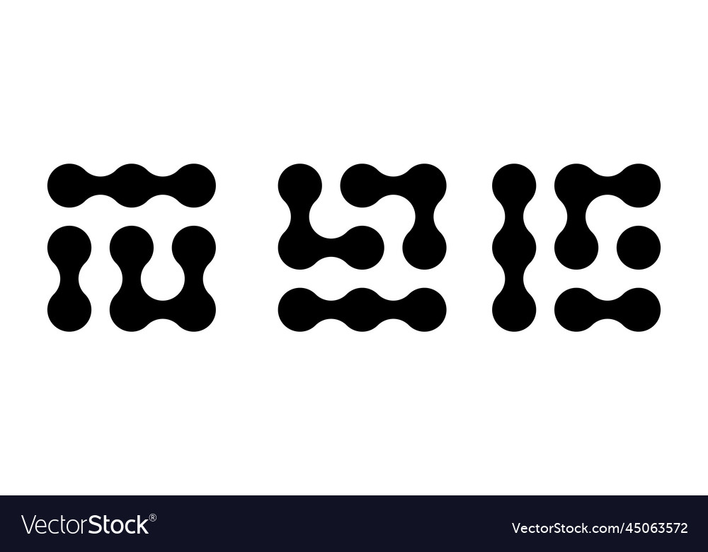 Connected dots icon circles pattern sign Vector Image