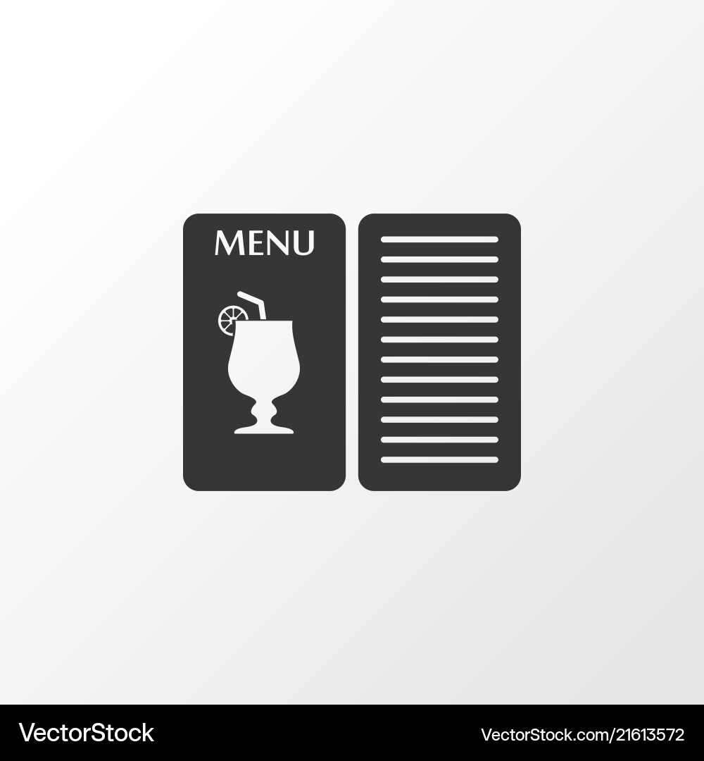 Drink menu icon symbol premium quality isolated Vector Image