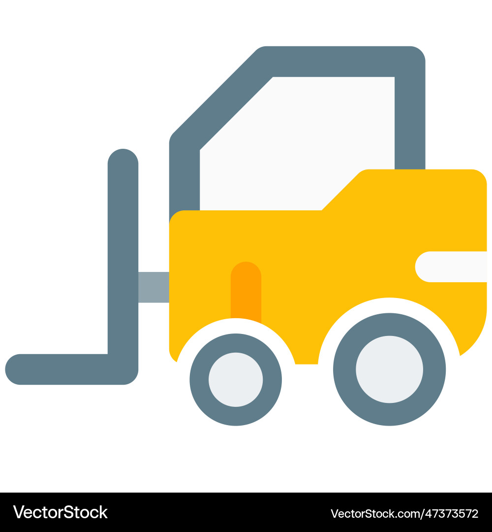 Forklift a powered industrial truck Royalty Free Vector