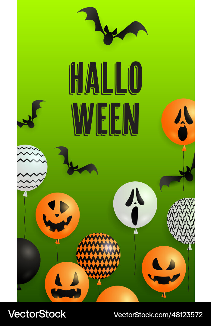 Halloween lettering with pumpkin and ghost Vector Image