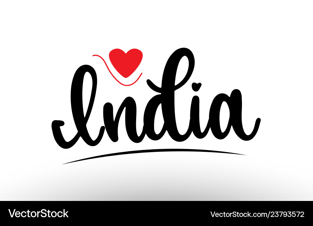 India country text typography logo icon design Vector Image