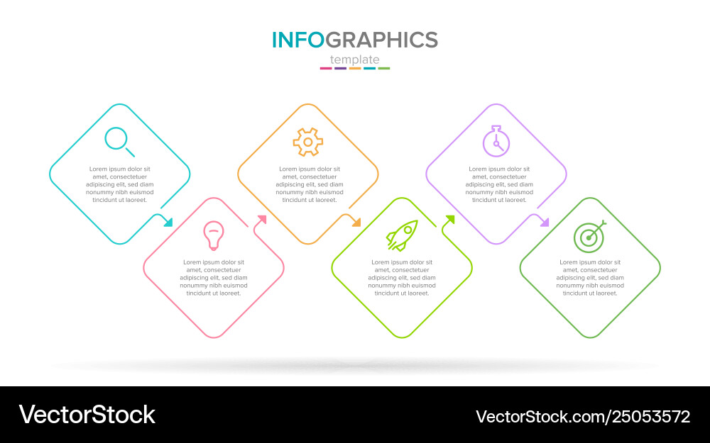 Infographic label template with icons 5 Royalty Free Vector