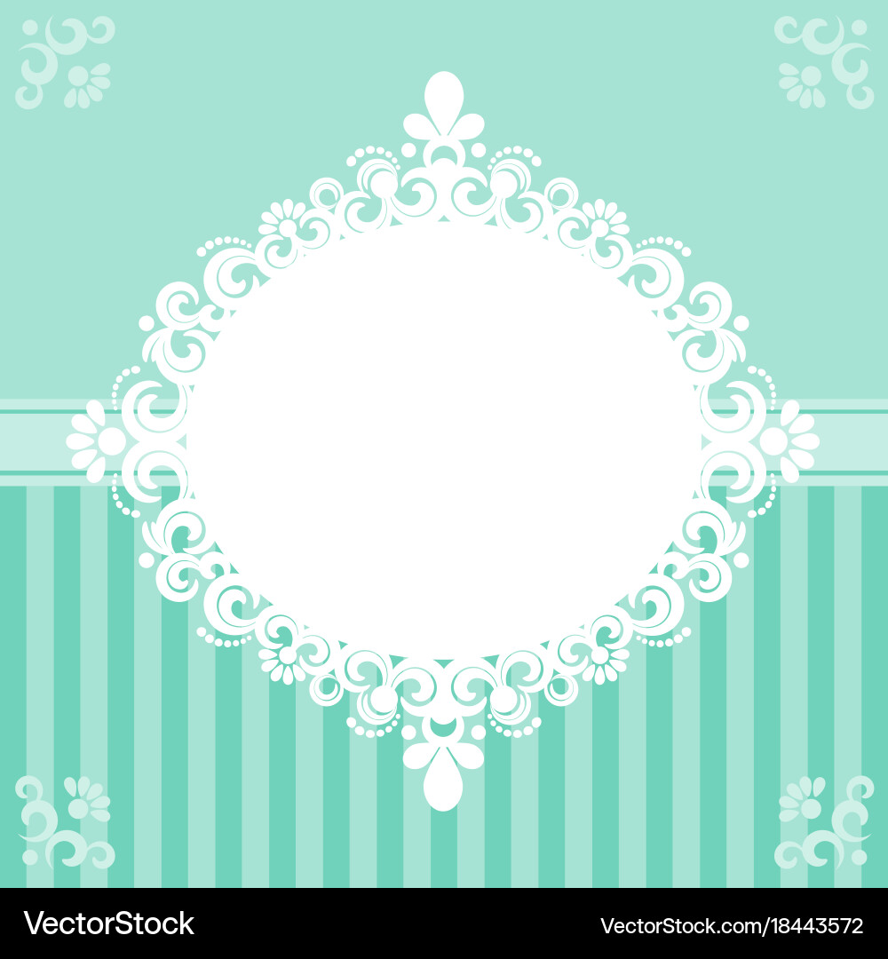 Invitation card in turquoise tones Royalty Free Vector Image