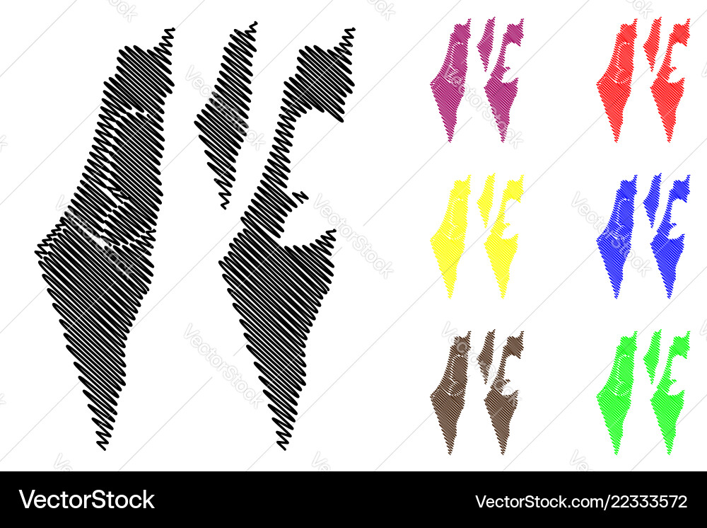 Israel map Royalty Free Vector Image - VectorStock