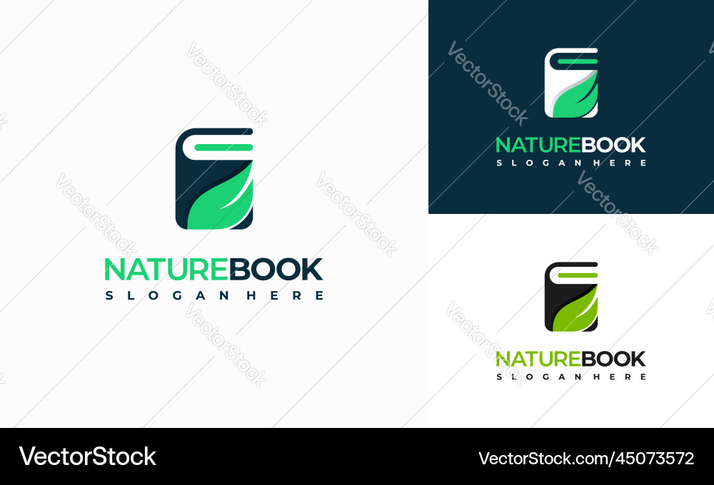 Nature book logo designs education logo Royalty Free Vector