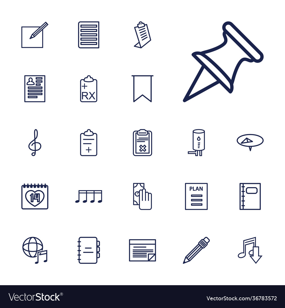 Note icons Royalty Free Vector Image - VectorStock