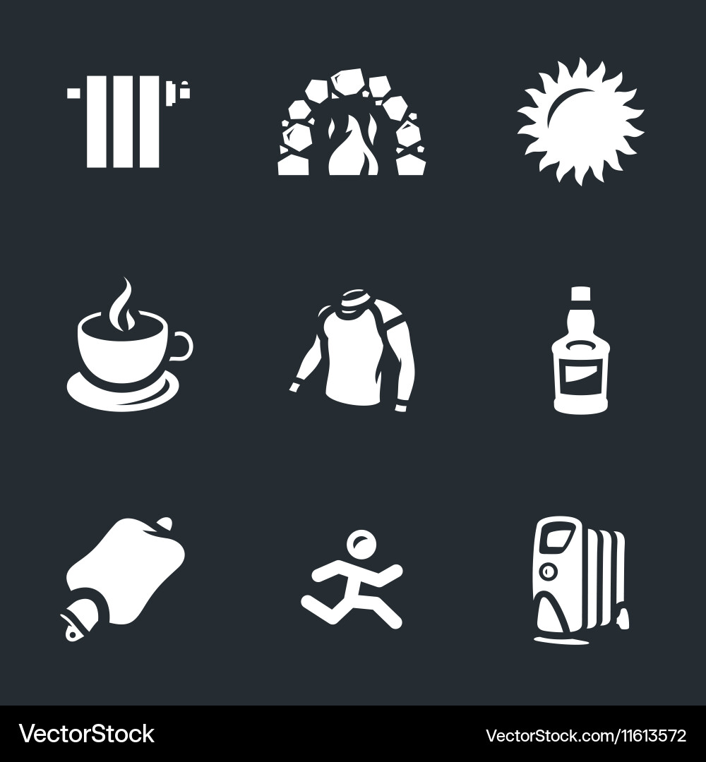 Set of heat Royalty Free Vector Image - VectorStock