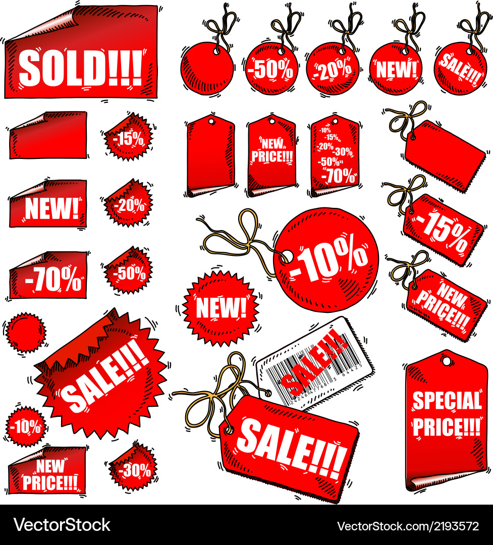 Set of tags Royalty Free Vector Image - VectorStock