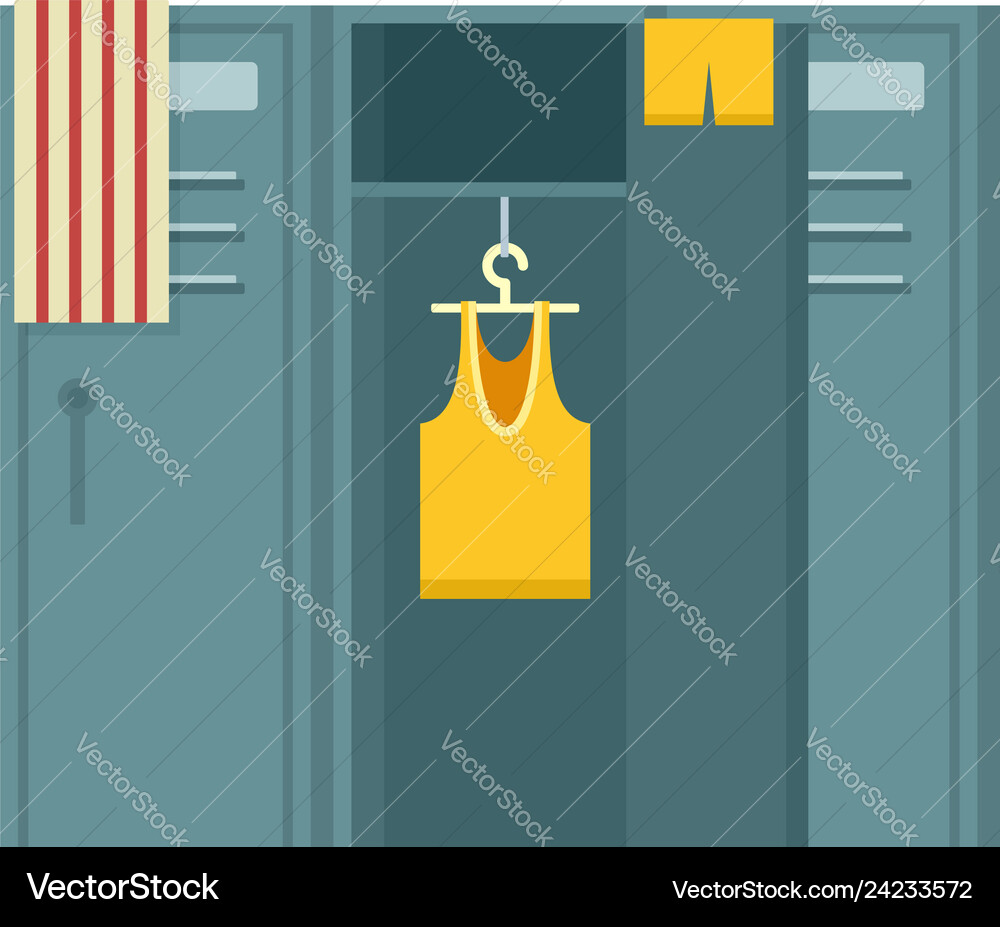 Sport dressing room icon flat style Royalty Free Vector