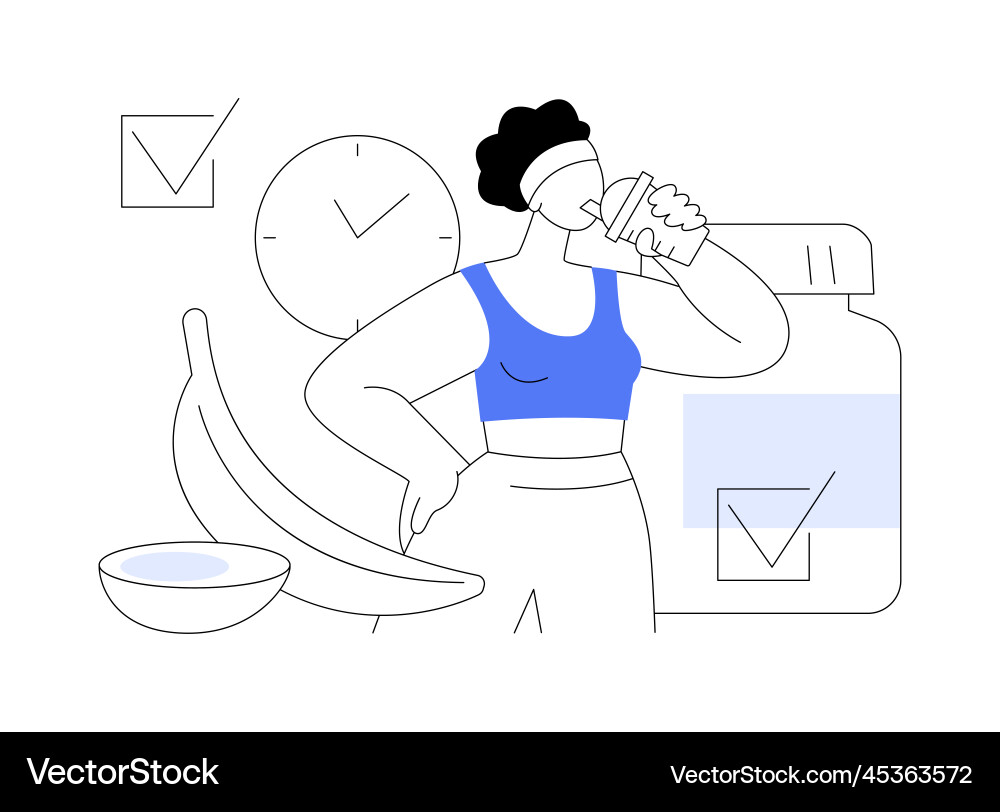 Sports nutrition abstract concept Royalty Free Vector Image