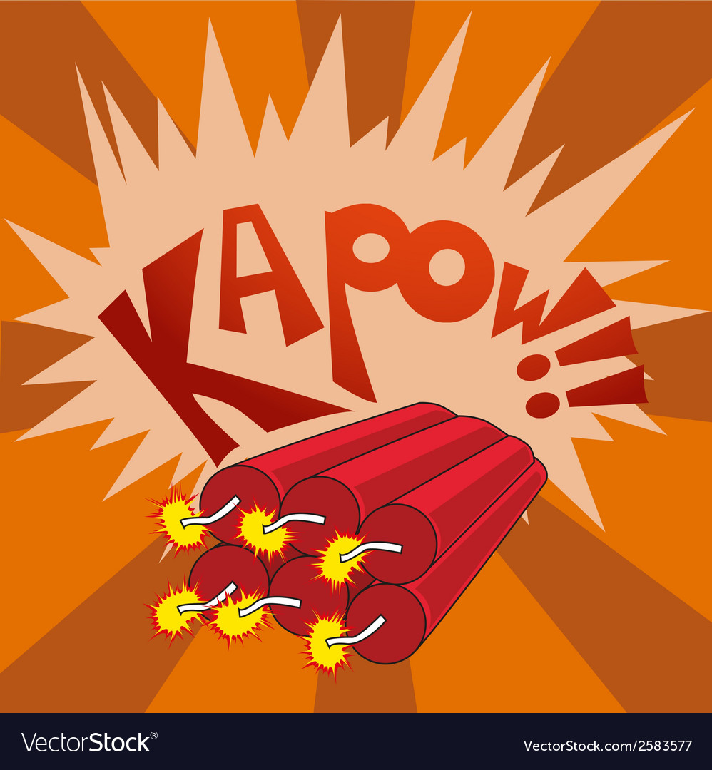 A colored comic expression in background Vector Image