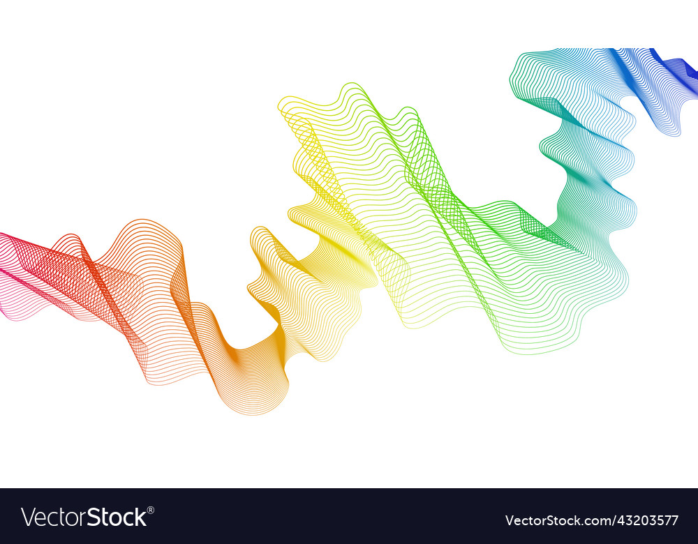 Abstract backdrop with wave gradient lines Vector Image