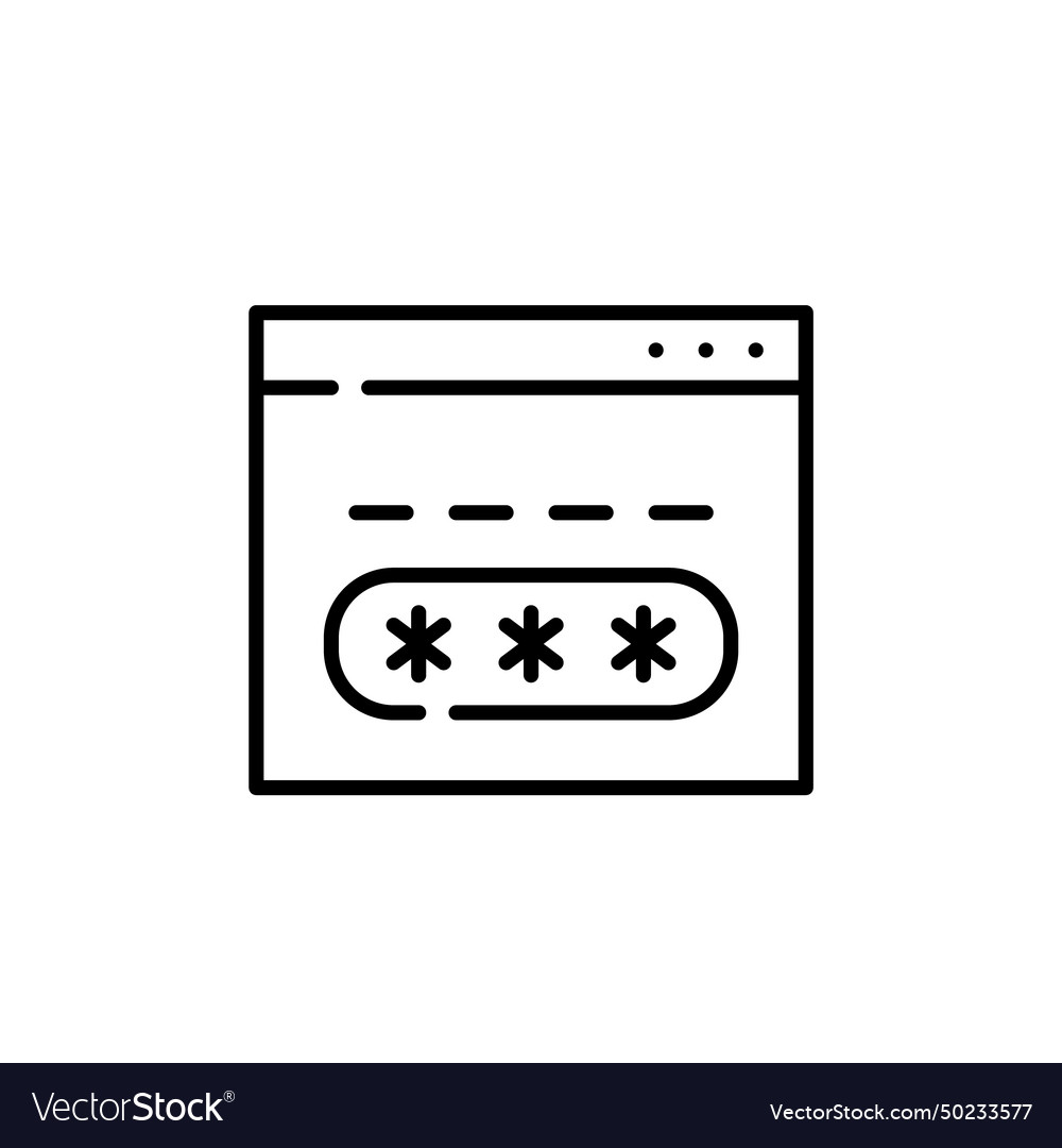 Logging into account using your web browser Vector Image