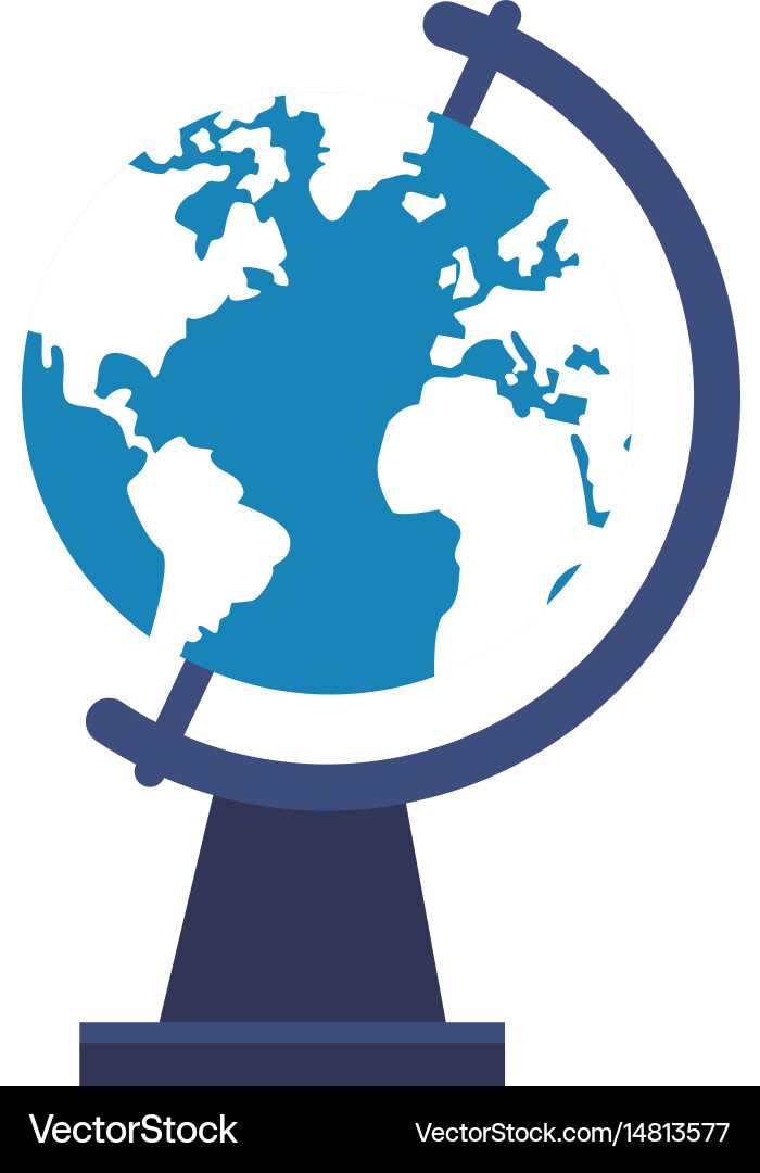 School globe map world earth Royalty Free Vector Image