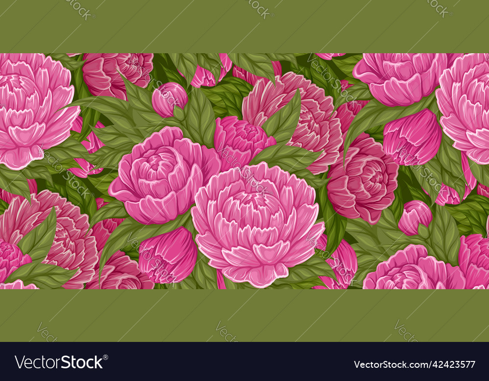 Seamless pattern with crowded shrubs Royalty Free Vector