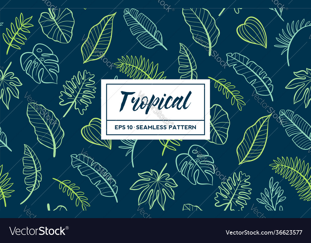 Tropical design seamless pattern Royalty Free Vector Image