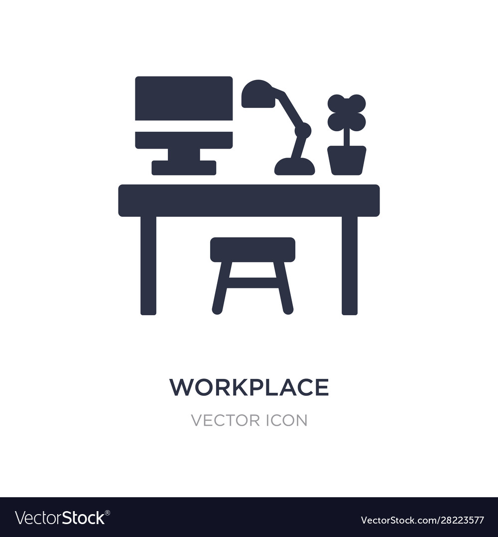 Workplace icon on white background simple element Vector Image