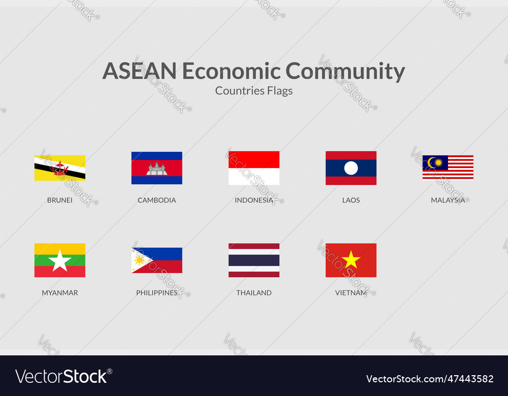 Association of southeast asian nations - asean Vector Image