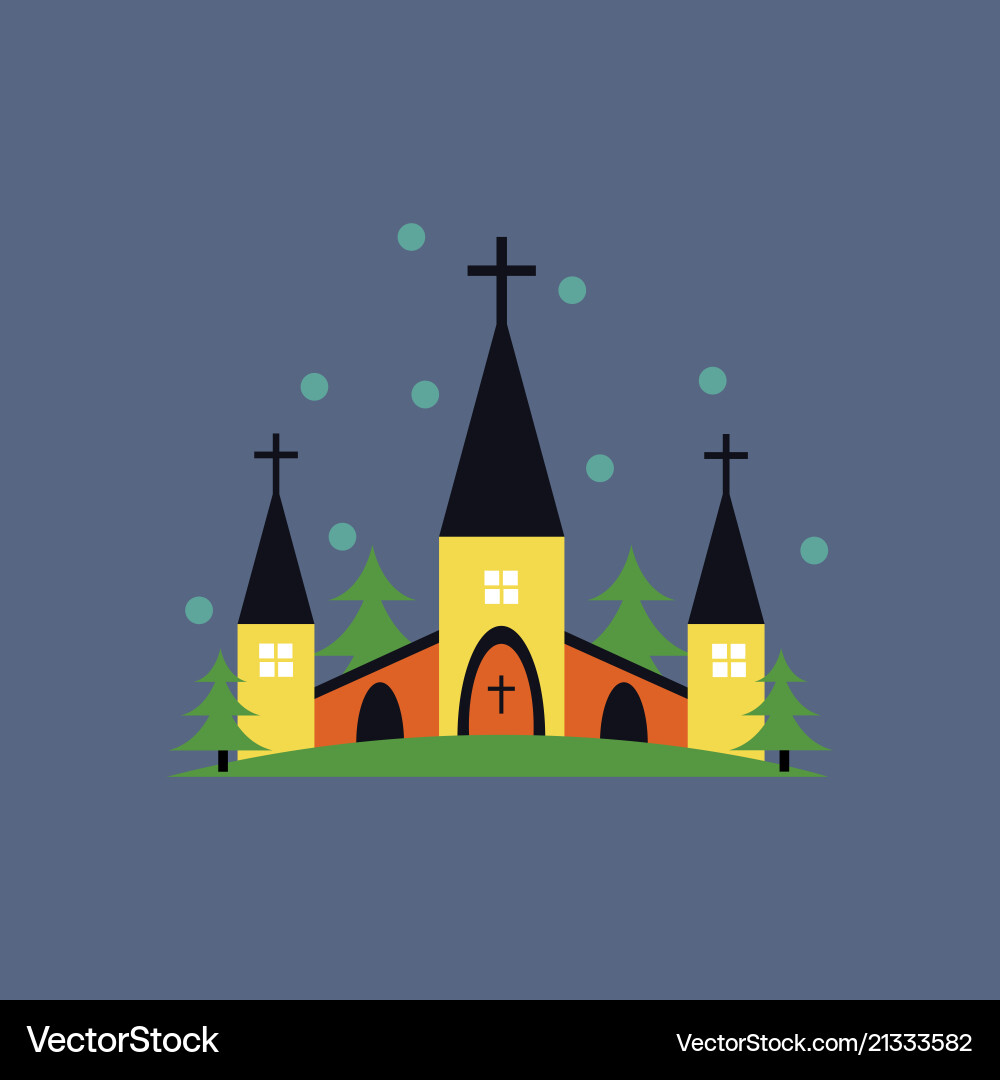 Church icon for religion architecture design Vector Image