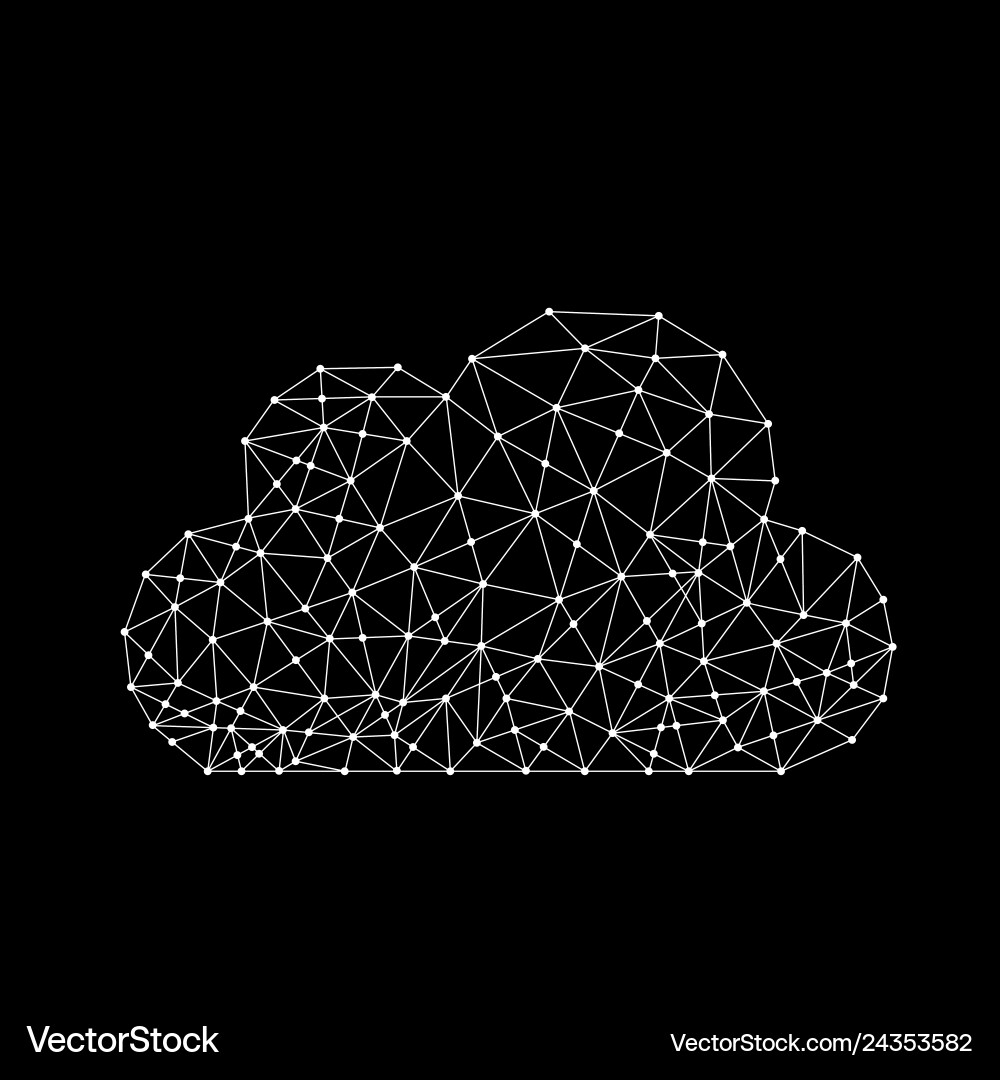 Cloud of glowing lines and dots abstract Vector Image