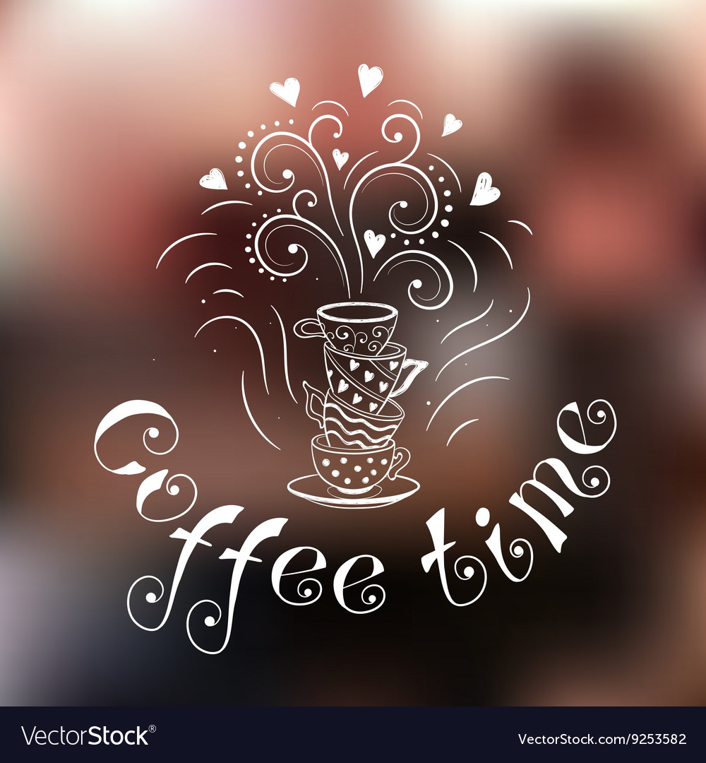 Coffee time Royalty Free Vector Image - VectorStock