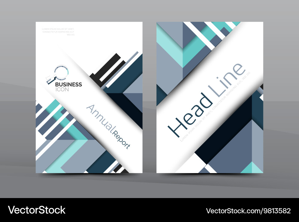 Colorful annual report cover Royalty Free Vector Image
