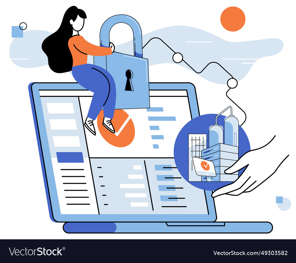 Cyber security software information safety Vector Image