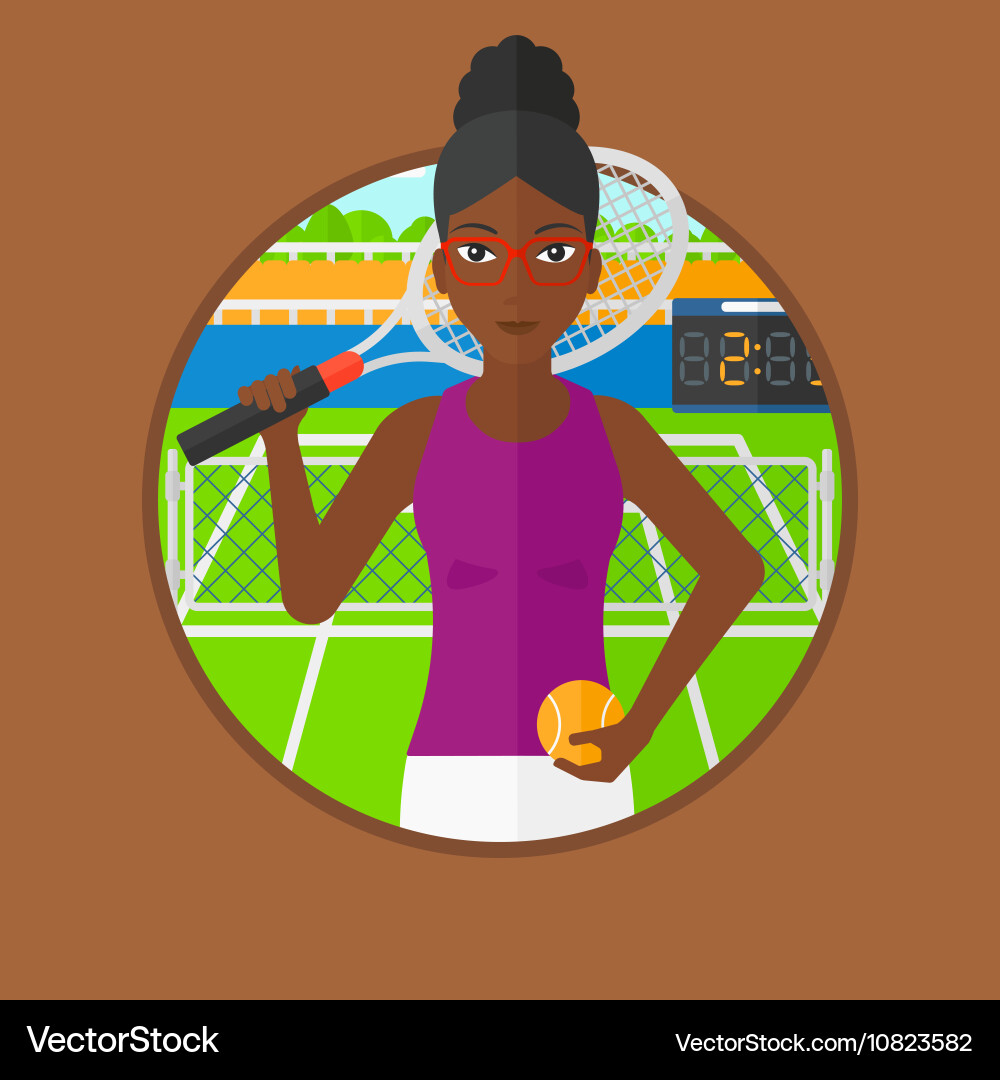 Female tennis player Royalty Free Vector Image