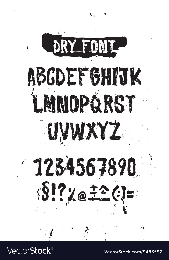 Font Royalty Free Vector Image - VectorStock