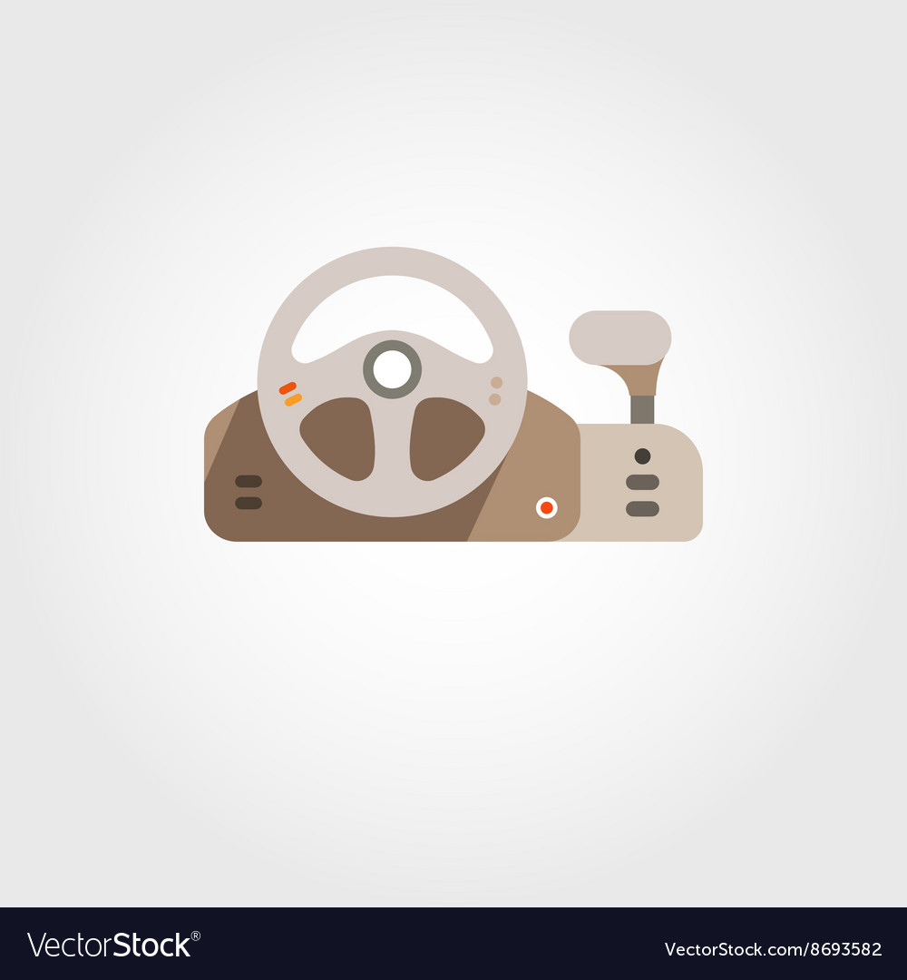 Game controller - steering wheel Royalty Free Vector Image