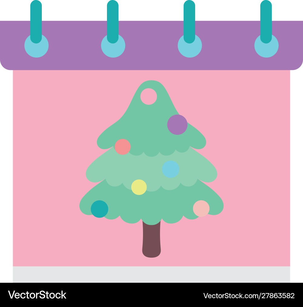 Merry christmas celebration calendar reminder tree
