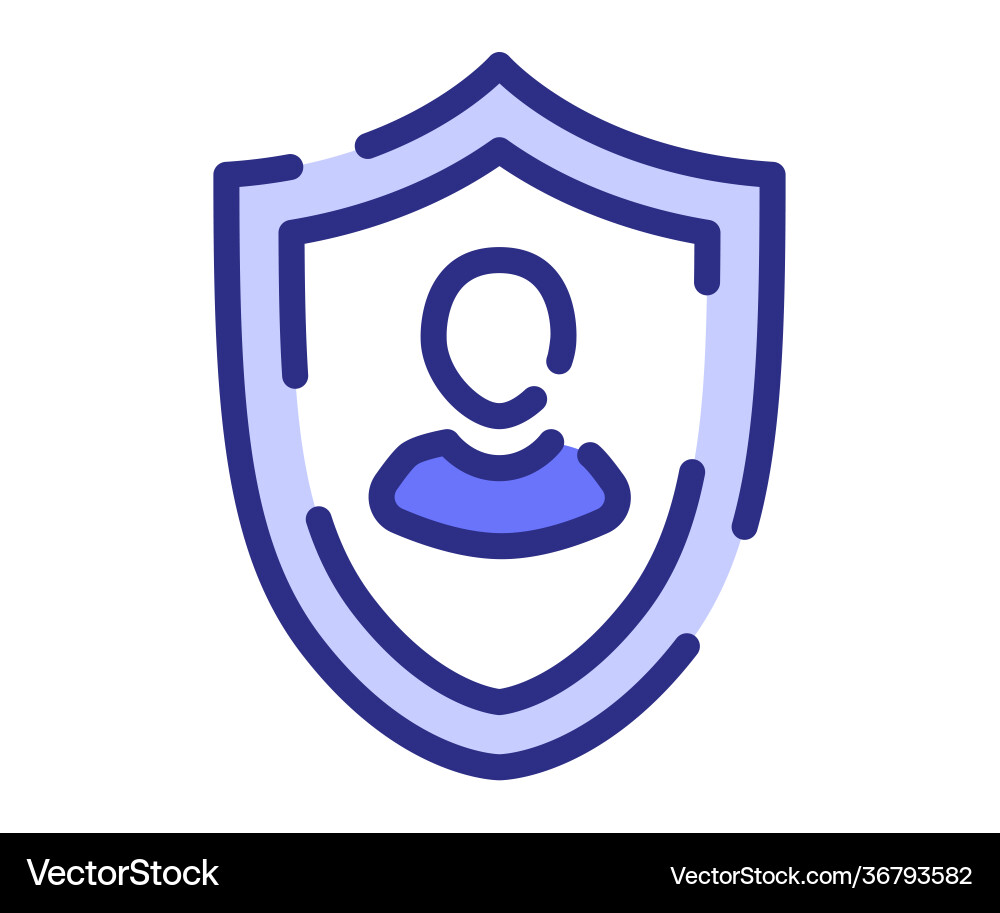 Protection employee insurance single isolated Vector Image