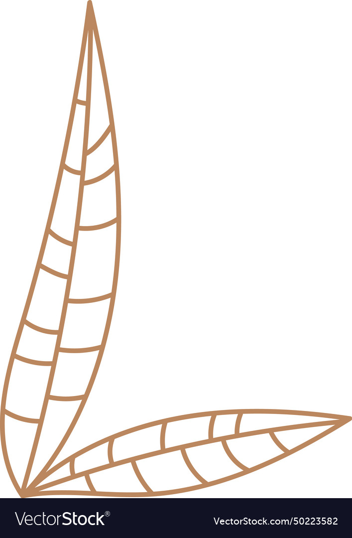 Tree leaf outline Royalty Free Vector Image - VectorStock