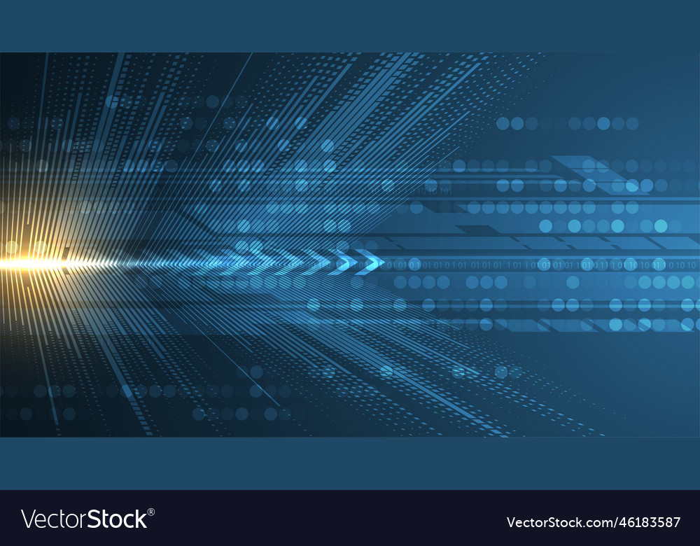 Abstract technology particle virtual molecule Vector Image