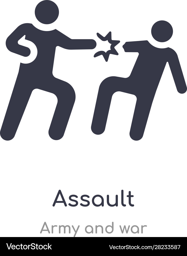 Assault icon isolated assault icon from army and Vector Image