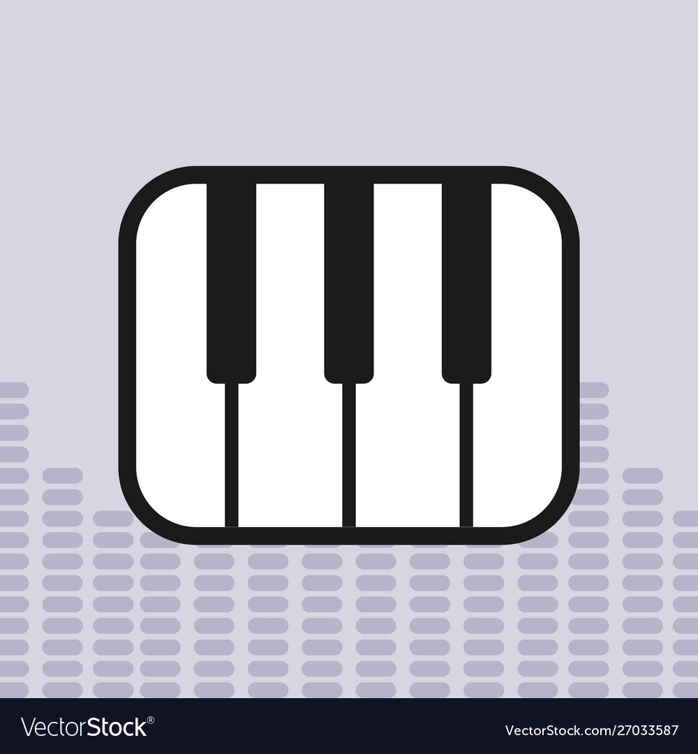 Banner with piano keys instrumental music Vector Image