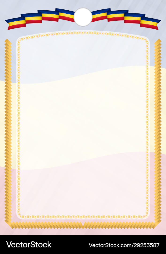 Border made with romania national flag Royalty Free Vector