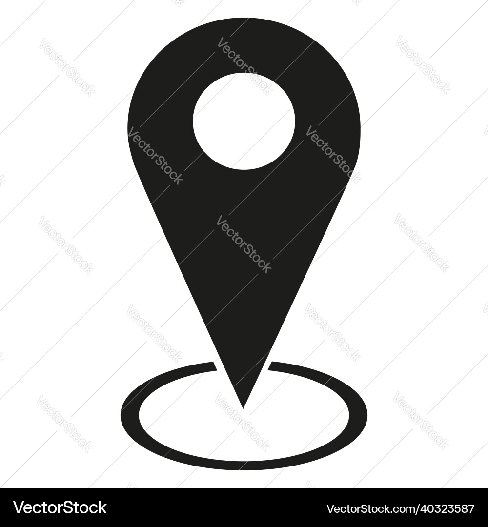 Colorful pin map marker icon isolated on white Vector Image