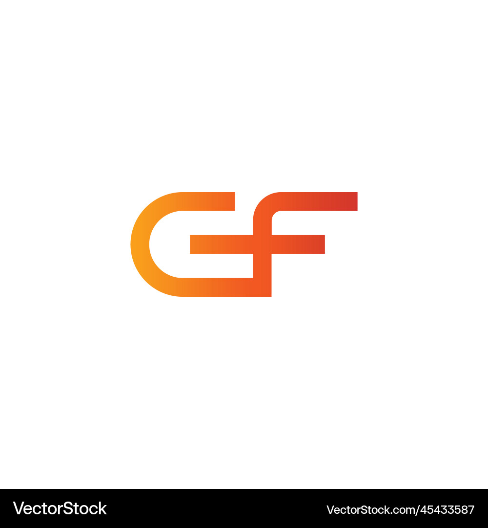 Gf logo simple design suitable for your company Vector Image