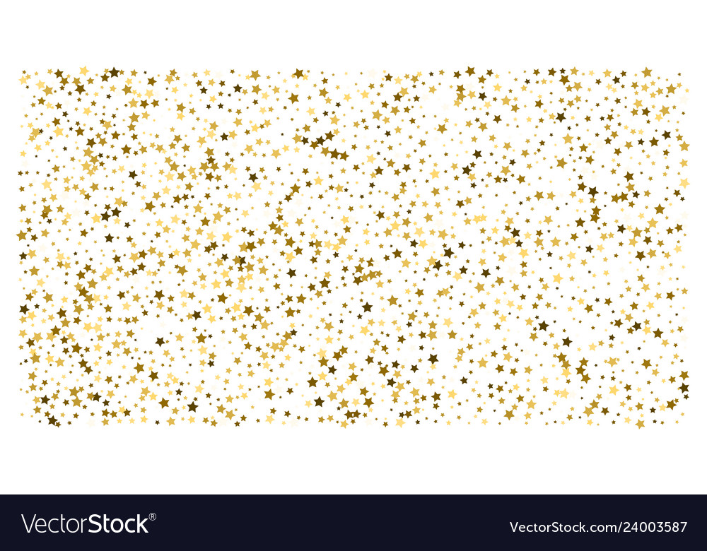 Gold stars confetti celebration Royalty Free Vector Image