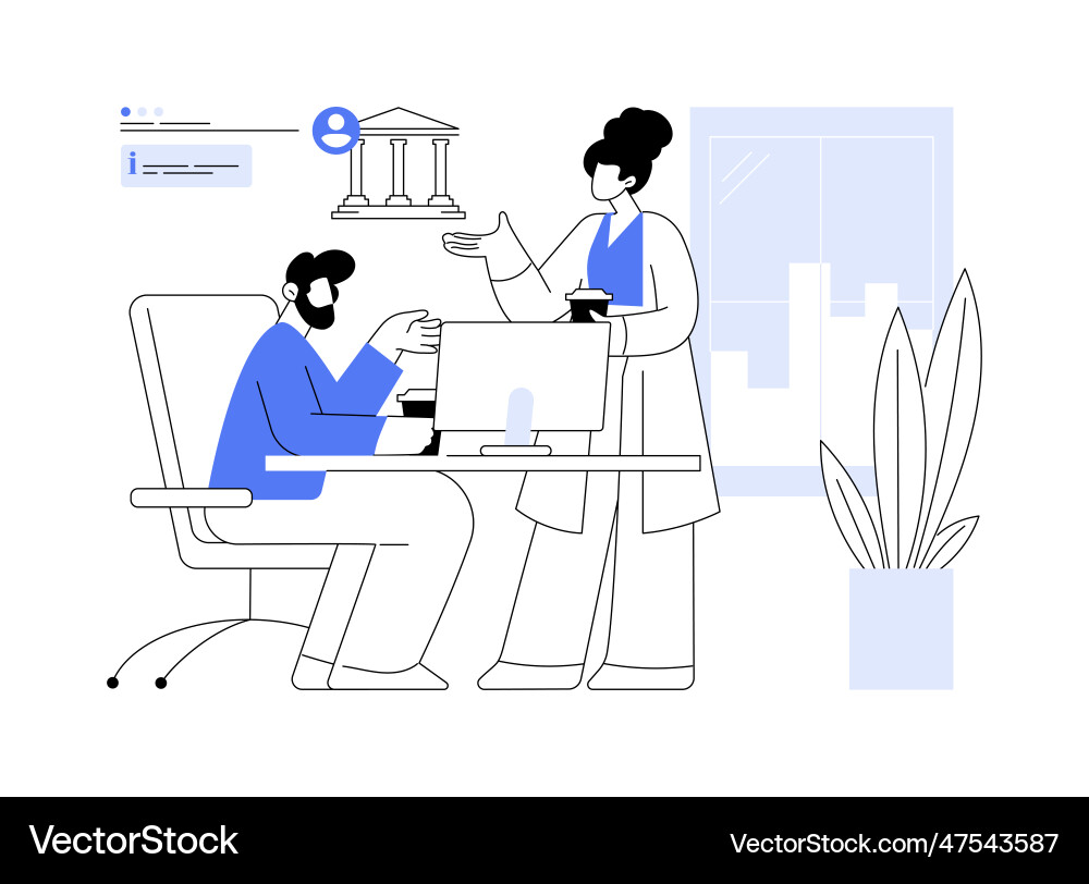 Opening business account abstract concept Vector Image