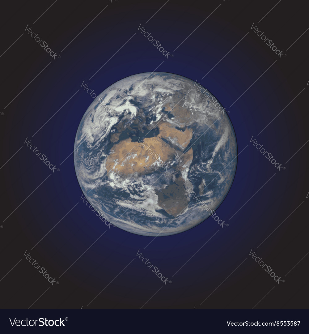 Realistic planet Earth Royalty Free Vector Image
