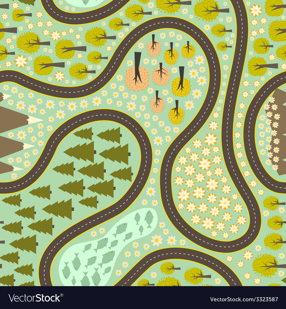 Road pattern Royalty Free Vector Image - VectorStock